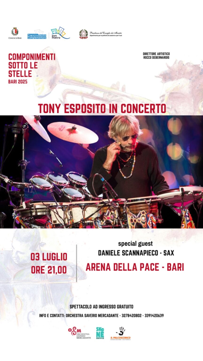 Tony Esposito – 3 luglio 2025 - Arena della Pace di Bari - Orchestra ...
